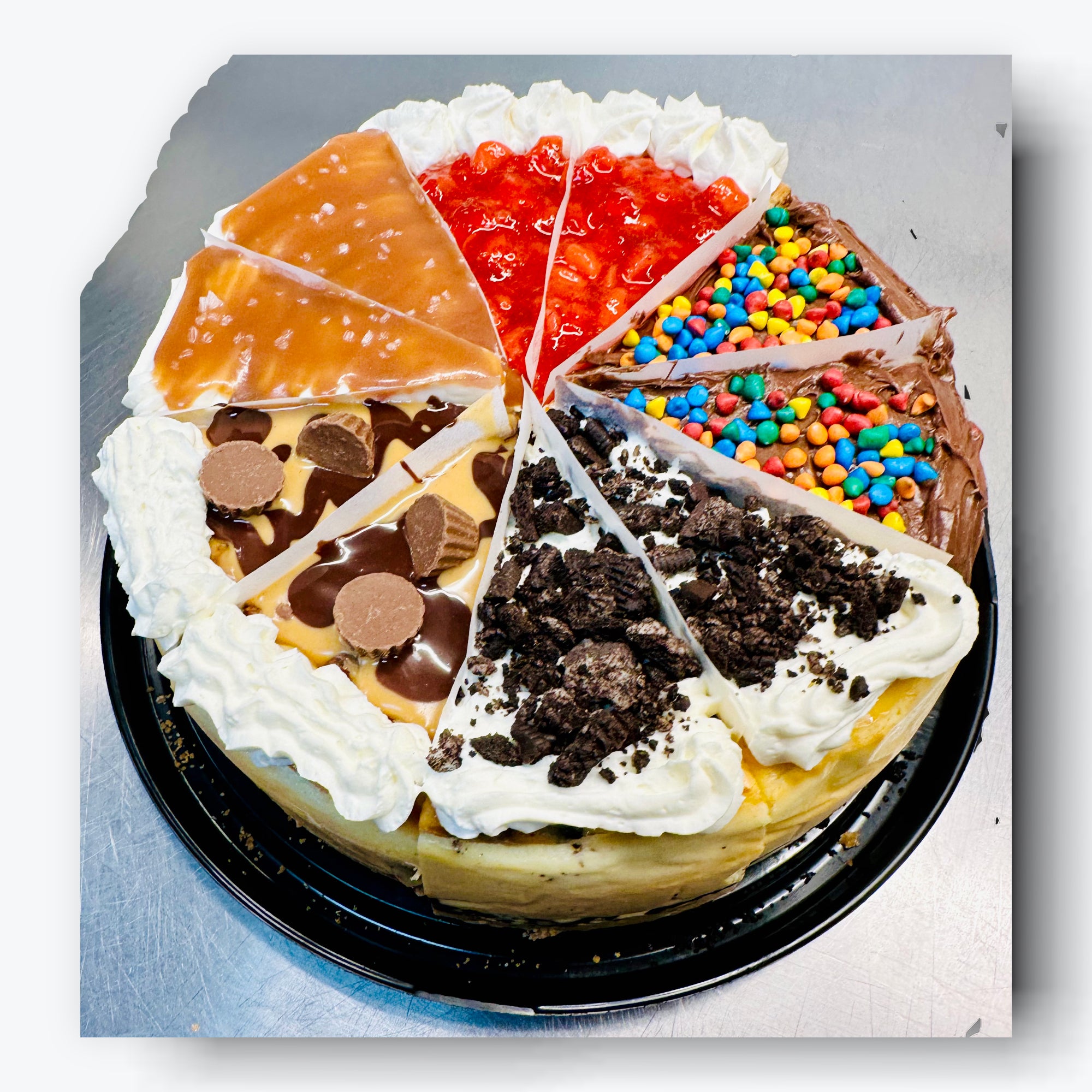 TAKE 5!! 10 slices, 5 Flavors in 1 Whole 9 inch Cheesecake ...